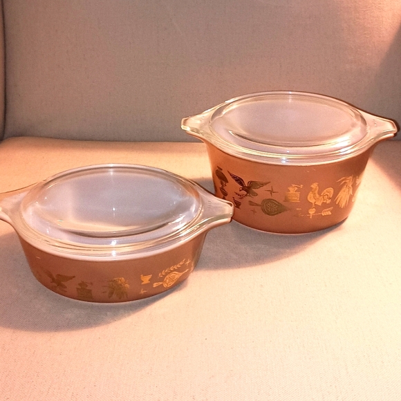 Pyrex | Dining | Vintage Pyrex American Casserole Dish Set Light Brown ...